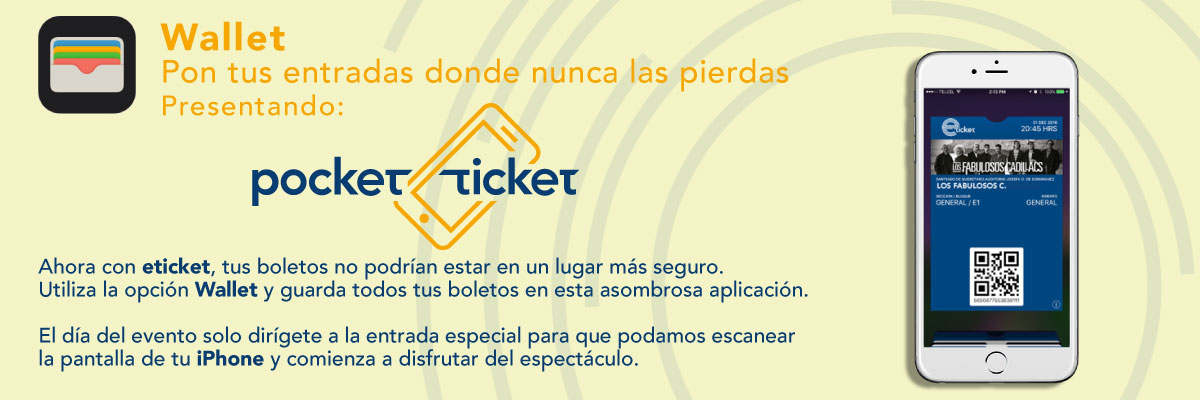 Pocket Ticket : Información eticket - Colombia